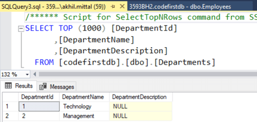 Code First Approach And Code First Migrations In Entity Framework